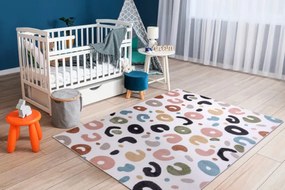Dětský koberec FUN Spots krémový
