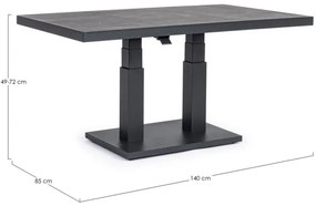 BIZZOTTO Zahradní stůl TRUMAN 140x85 cm antracit 0663156