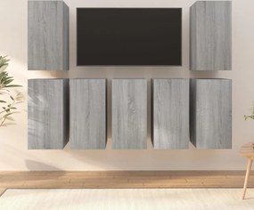 vidaXL TV skříňky 7 ks 30,5 x 30 x 60 cm dřevotříska [3078953] Barva: šedá sonoma