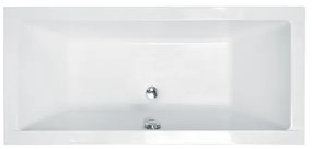 Besco Akrylátová obdélníková vana Quadro Slim 155x70 (165,170x75, 175,180x80, 190x90) Barva: Bílá, Rozměry (cm): 155x70