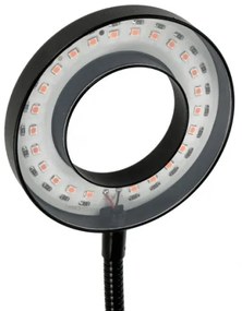 LED Stm flex. stolní lampa s klipem pro pěst. rostlin VITARO 2xLED/4W/230V černá