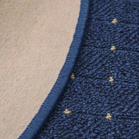 Condor Carpets, Kusový koberec Udinese modrý kruh, 100x100 (průměr) kruh, šedá, chodba / předsíň