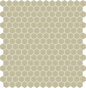 Hisbalit Skleněná mozaika béžová Mozaika 329A SATINATO hexagony 2,3x2,6 (33,33x33,33) cm - HEX329ALH