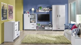 Casarredo - Komfort nábytek Dětská skříňka TRAFICO 6 bílá/popel