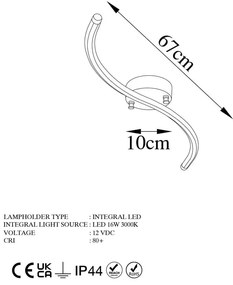 LED stropní svítidlo ve zlaté barvě 10x67 cm Yilan – Opviq lights
