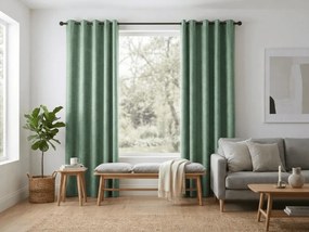 Zatemňovací závěs LOOM VELVET 140x250 cm, zelený Zavěšení: Řasící páska