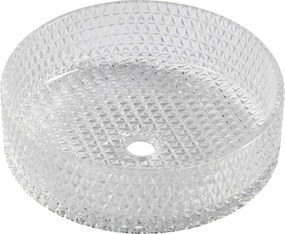 Sapho Beauty - Umyvadlo na desku, průměr 40 cm, bez přepadu, čiré sklo TY214CL