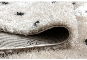 koberec FLUFFY 2370 shaggy tečky krém / antracit velikost 120x170 cm | krásné koberce cz