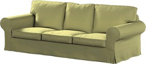Potah na pohovku IKEA  Ektorp 3-místná, rozkládací STARÝ MODEL PIXBO barva zelená látka lesklé, sametová