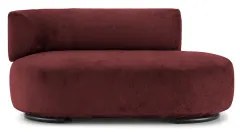 K-Wait Chaise lounge  Chenille levá područka cihlově červená Kartell