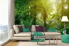 DIMEX | Samolepicí vliesová fototapeta na zeď Tropická džungle II. MA-5-1581 | 375 x 250 cm | zelená