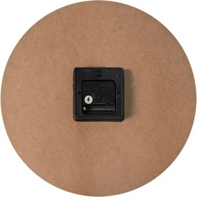 Hnědé nástěnné hodiny s nůžkami - Ø 34*4 cm / 1*AA