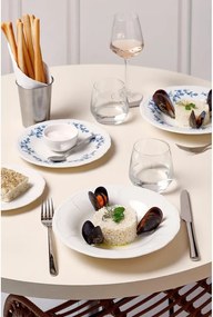 Bílý/modrý hluboký porcelánový talíř ø 23,5 cm Retro – BonBistro