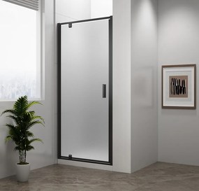 Polysan Polysan, EASY BLACK otočné sprchové dveře 760-900mm, sklo Brick, EL1638B