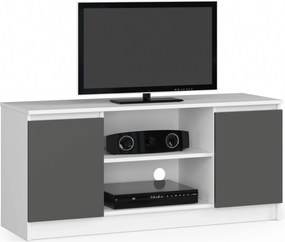 TV stolek K120 bílá/grafitová šedá