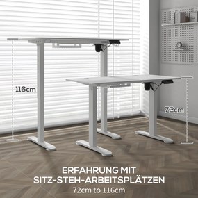 Vinsetto výškově nastavitelný stojící stůl, elektrický, 120x60x72-116cm, 3 přednastavení, ochrana proti nárazu, ochrana proti přehřátí, dřevotříska, …