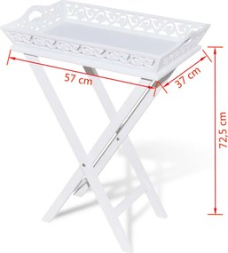 vidaXL Bílý stolek s podnosem na květináče [241148]