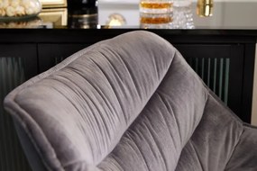 Barová židle The Dutch comfort grey velvet/ 41442