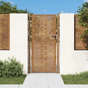 Zahradní branka 100 x 175 cm z cortenové oceli, čtvercový design 153200