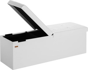 Deuba Úložná lavice s výklopným víkem 115x38x38 cm - bílá