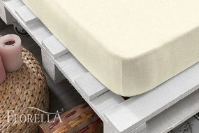Florella Prostěradlo Zwirn Jersey Elastan Alabaster, 90-100x200 cm