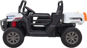 Ramiz Dětské auto Pick-Up Speed 900 bílé + pohon 4x4 + pohyblivá korba + zavazadlový prostor + dálkové ovládání + lopatka + LED a zvuky