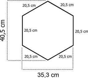 Eka Čalouněný panel Hexagon Trinity 40,5 cm x 35,3 cm - Béžová 2304