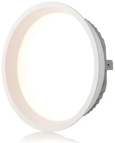 LED2 2250643DT Zeta M, černé svítidlo pro zapuštění, 25W LED 4000K stmívatelné TRIAC, ⌀17,6cm, IP44