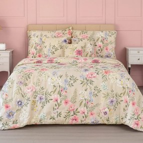 Saténové povlečení LUXURY COLLECTION Botanica elegance - 1x 240/200, 2x 70/90cm