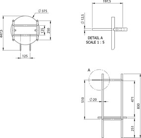 Sapho Puno podstavec pod kulatá umyvadla 375 x 830 x 448 mm ocel zlato mat SKA380-5