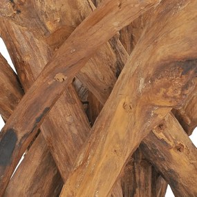 vidaXL Konferenční stolek masivního teak naplavené dřevo 60 cm [243473] Barva: Hnědá