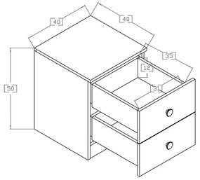 Nero | kontejner 09 | mat | artisan/šedá