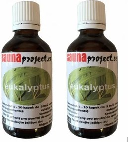Saunaproject set esencí do sauny eucalyptus 2x50ml