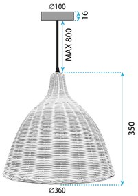 Toolight Natural, stropní závěsné svítidlo 1xE27 APP1647-1CP, přírodní hnědá, OSW-05115