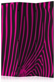 Paraván Zebra pattern (violet) Dekorhome 135x172 cm (3-dílný)