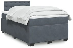 Box spring postel s matrací tmavě šedý 120x190 cm samet 3288571