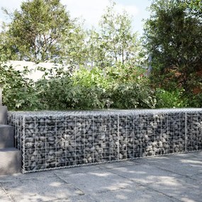 Gabionový koš s víkem 200 x 100 x 50 cm pozinkované železo 3295179