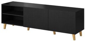 Černý TV stolek PAFOS 2D2K