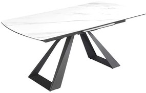 Roztahovací keramický jídelní stůl Kody 180-230 cm bílý
