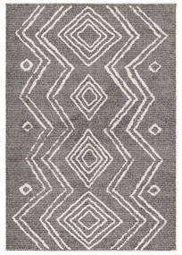 Ayyildiz, Kusový koberec Taznaxt 5104 Black, 140x200, černobílá, chodba / předsíň