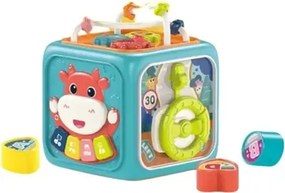 CHIPOLINO Motorická kostka 6v1 Animals modrá / od 18 měsíců