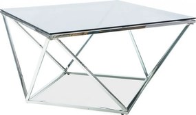 Casarredo - Komfort nábytek Konferenční stolek SILVER A kov/sklo