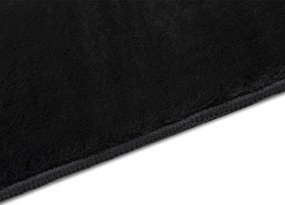 B-line, Kusový koberec COLOR UNI Black, 80x150, černá, ložnice