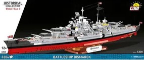 COBI 4860 Bitevní loď Bismarck / Stavebnice / 1:300 / 3204 kostek / od
