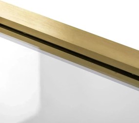Rea Atlas, sprchový kout 100 (dveře) x 100 (stěna), levá strana, 6mm čiré sklo, zlatý profil, KPL-K4974