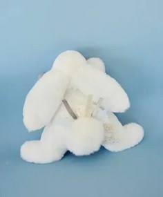 Doudou Dárková sada - Plyšový králíček s bílou bambulkou 25 cm / od 0