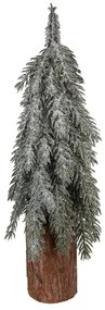 Vánoční dekorace jehličnatý stromek na dřevě - Ø 15*44 cm