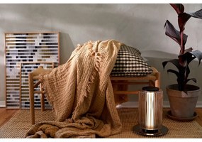 Béžový přehoz na dvoulůžko 240x260 cm Reloved – JUNA