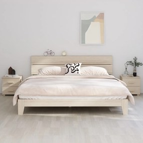 Noční stolky HAMAR 2ks medově hnědé 40x35x44,5 cm masivní dřevo 340408