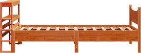 Rám postele s čelem voskově hnědý 75 x 190 cm masivní borovice 3306329